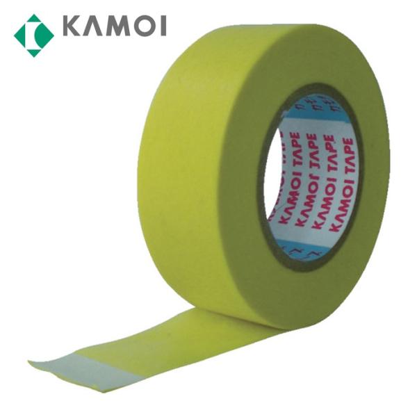 カモ井 マスキングテープ(シーリング用)|特長:シリコーン系粘着剤を使用しており、はっ水処理(シリコーン処理など)された外壁などにもよく接着します。