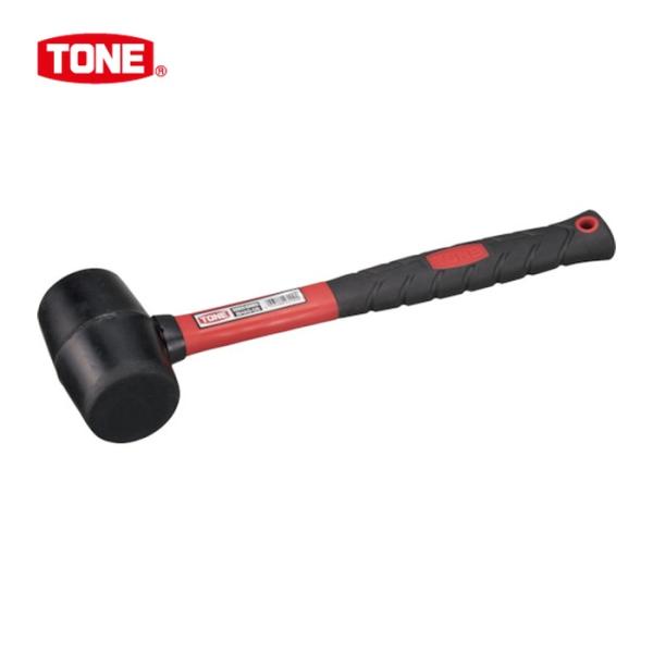 TONE ゴムハンマー|特長:打撃物に傷をつけにくい、ヘッドがゴム製のハンマーです。 グラスファイバー柄を採用し、軽量で耐久性に優れています。 握りやすく、滑りにくいグリップです。