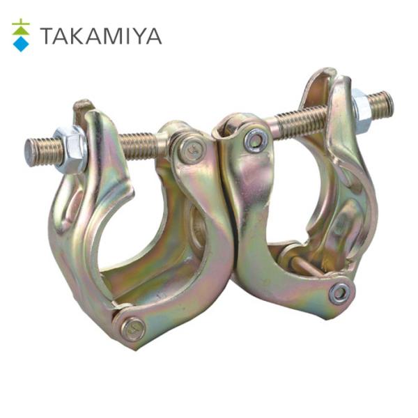 TAKAMIYA 単管オプション|特長:ナットの抜け止め強化型です。 TOPクランプは、インパクトレンチの衝撃を加えてもナットが抜けにくいSUPERTOPアイボルトを採用しました。 ナットの補修費用を軽減し、安全性を更に向上させます。