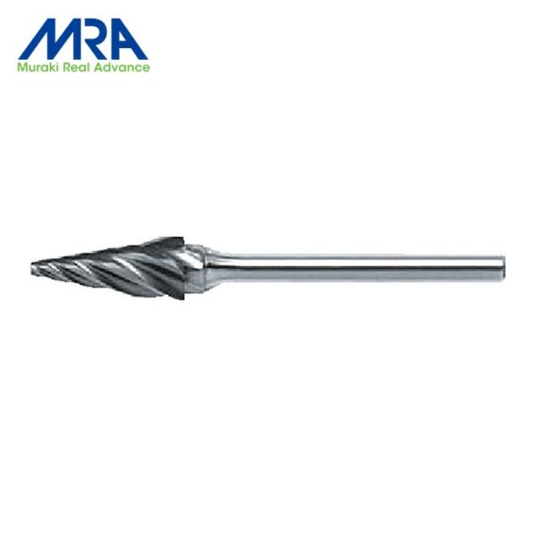 ・シャンク径3mm、アルミニウム切削用の超硬バーです。・形状:テーパー型(アルミカット)・刃径(mm):6.4・刃長(mm):13.0・軸径(mm):3・軸長(mm):30.0・全長(mm):48・最高使用回転数(rpm):26000・オー...