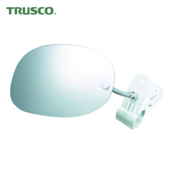 TRUSCO 室内専用安全ミラー|特長:楕円形(オーバル)なのでワイドな視野が得られます。 フレキシブルアーム(120mm)で角度調整が可能です。 縦付け、横付け自由自在。