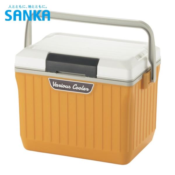 SANKA クーラーボックス|特長:2人で持てるキャリングハンドルを採用しています。 ワンプッシュで開閉できます。 フタが外せてお手入れ簡単です。