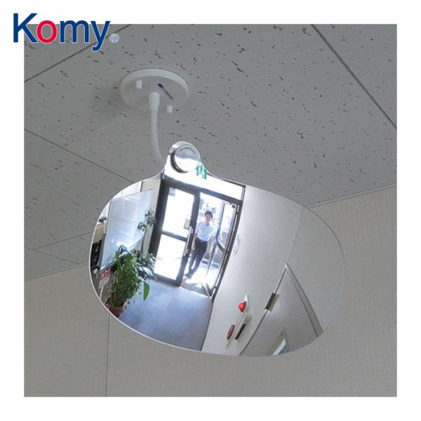 Komy 室内専用安全ミラー|特長:フレキシブルアームで角度調整可能です。 取り付け簡単、軽量です。 介護施設の見守りや安全対策などさまざまな用途に役立ちます。