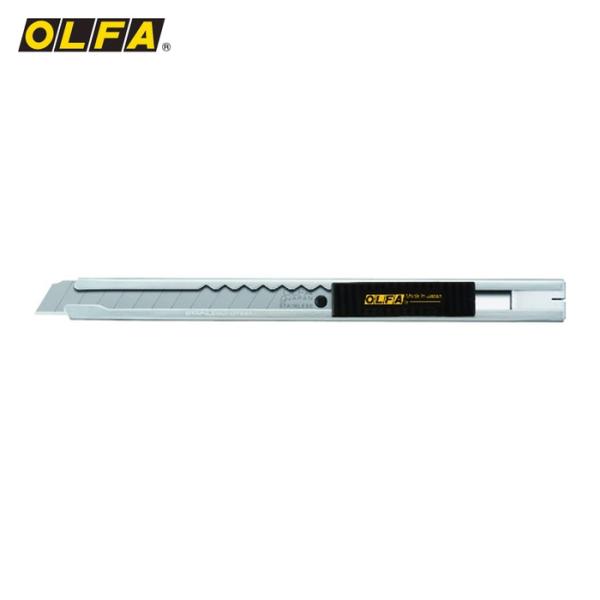 OLFA カッターナイフ|特長:スリムなデザインで刃・本体ともにオールステンレス製です。 水洗いもできます。