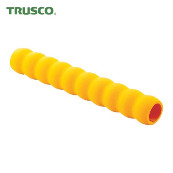 TRUSCO 運搬車用オプション|特長:材質と波型の形状による優れたクッション性によりグリップ力が向上できます。 冷たいハンドルからくる冷えをシャットアウトします。 ハンドル部分のぶつかり事故の衝撃を緩和します。