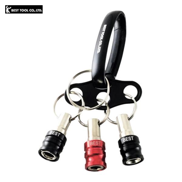 ベストツール ビットホルダ|特長:カラフルでコンパクト、ワンタッチスライドで着脱可能な、ベルトも通せるオーバルカラビナ付き3pcsビットホルダーです。 4色のカラーバリエーションからお選びいただけます。 ワンタッチで着脱が可能で、ベルトにも...