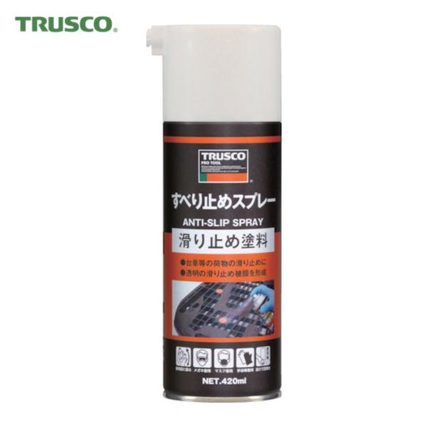TRUSCO 耐滑剤|特長:台車などに塗布することですべり止め効果が得られます。