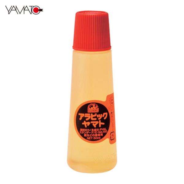 YAMATO 液体のり|特長:特殊スポンジ付でなめらかな塗りあじです。