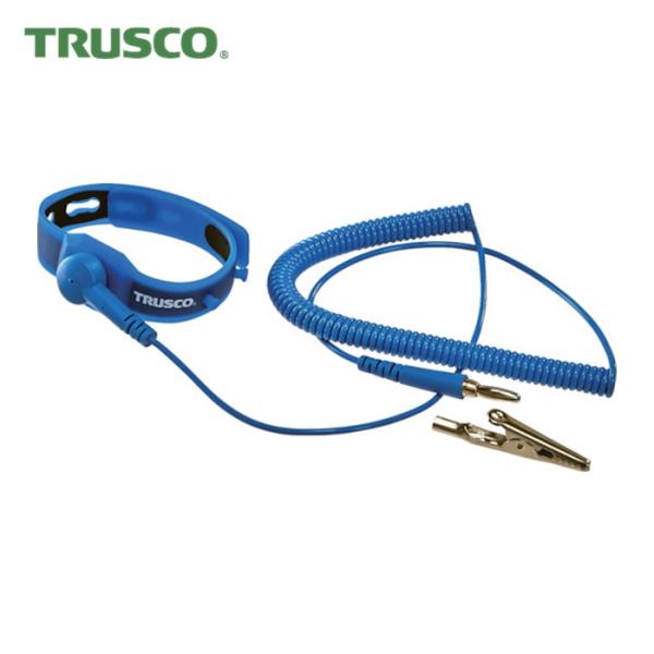 TRUSCO リストストラップ|特長:肌に接触する部分に金属を使用していないので、金属アレルギーを起こしにくいように配慮しています。