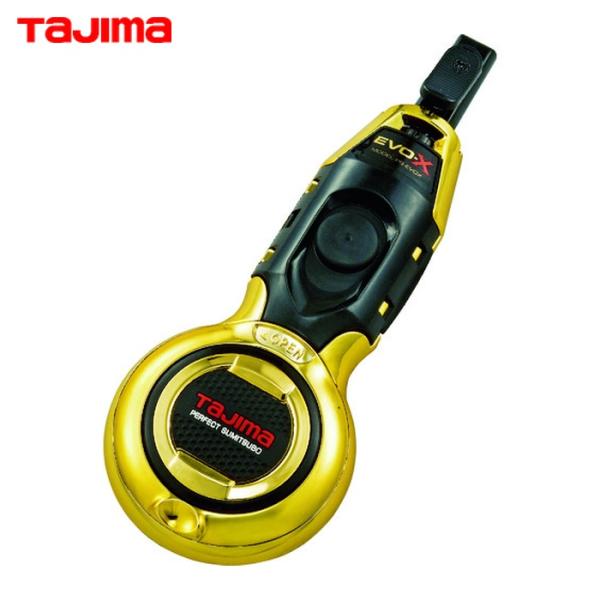 タジマ 墨つぼ|特長:ナイロン単糸を芯に入れた新開発編糸「剛糸」を採用。 耐久性36倍(当社従来比)を実現しました。 押さえやすく、先端が見やすい斜めカットを採用しています。