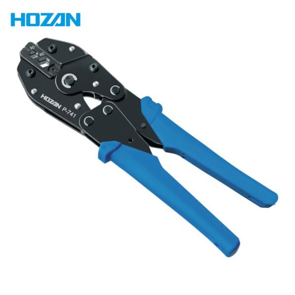 HOZAN 手動圧着工具|特長:計測器、コンピューターLAN、放送機器などに使われるBNC/TNC/BNCCコネクタ用の圧着工具です。 中心コンタクトとスリーブ(抜け止めリング)の圧着ができます。