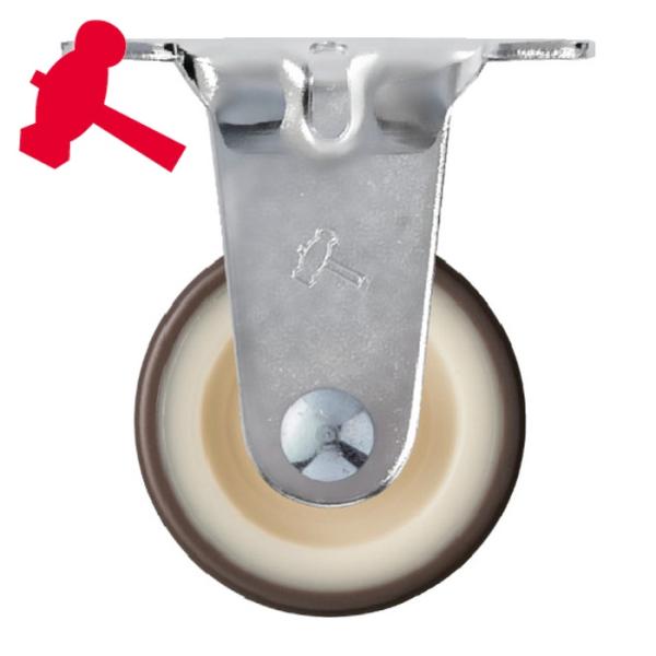 ハンマー プレート式ウレタンキャスター|特長:重量よりも容積の大きな物の運搬に最適です。 ROHS適合品です。