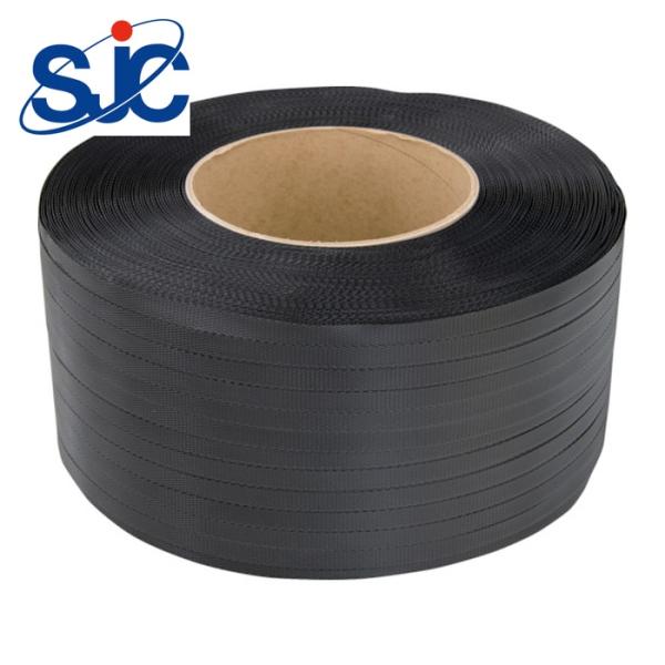 積水 PPバンド|特長:100%リサイクル原料使用PPバンドのカラータイプです。 顔料等の添加剤は除きます。 リサイクル原料を使用しながらバージン原料製品と同等の梱包機適性を実現しました。