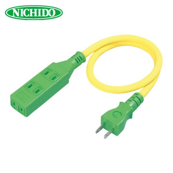 NICHIDO 延長コード|特長:ストレート型トリプルコンセントです。 最大合計1500Wまで使用可能です。