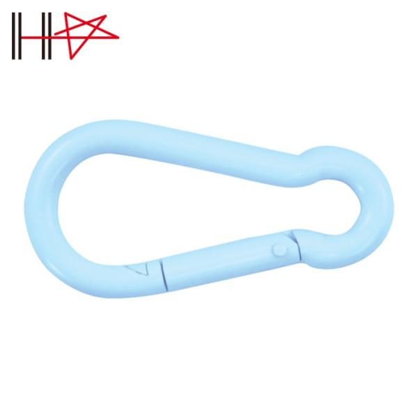 特長●カラー仕様の連結金物です。●チェーンやロープなどの連結や末端金具のジョイントとして使用します。●指で押すだけで開閉でき、ワンタッチで取付可能です。用途●チェーンやロープなどの連結や末端金具の連結金具として。