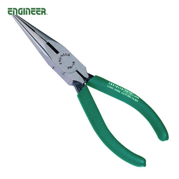 ENGINEER ラジオペンチ|特長:使いやすく、耐久性抜群の実用タイプです。 刃部硬度は、HRC58±4です。 先端部ギザ付き。