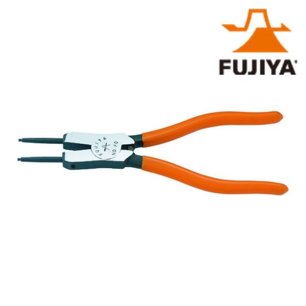 フジ矢 スナップリングプライヤー(軸用)|特長:C型のスナップリングの着脱専用工具です。 爪部の先端は、逆テーパー状に加工してあるので、スナップリングを確実にキャッチし、すべり落ちることはありません。 交換用バネはFCS185はFNS・19...