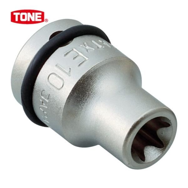 TONE インパクト用ヘックスローブソケット|特長:E型形状です。 外観品質と防錆力の向上を図った無電解メッキ仕様です。