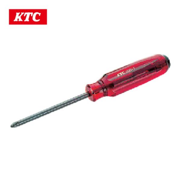 KTC 樹脂柄ドライバー|特長:硬くて耐久性があり汚れが付きにくい、樹脂グリップです。 軸は丸軸です。 貫通タイプです。