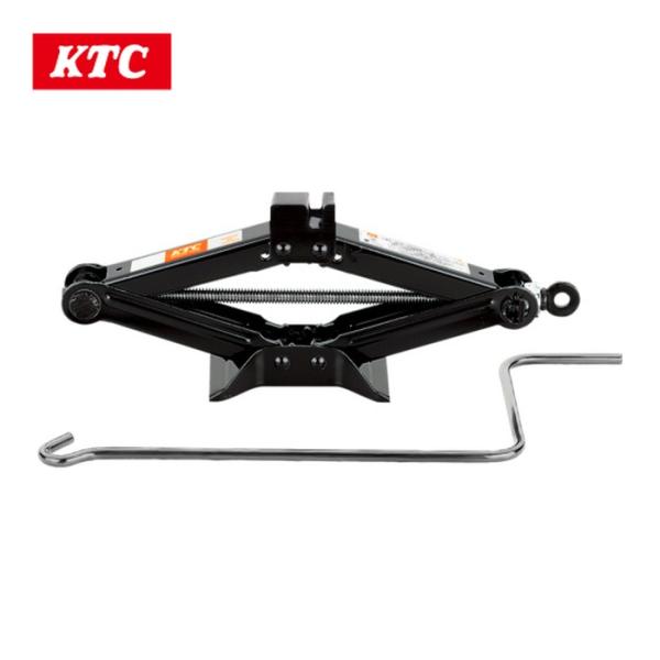 KTC パンタグラフジャッキ|特長:パンタグラフジャッキでもっとも負荷のかかるねじ部分は転造(ロール成形)による台形ねじを採用して精度、耐久性を高めました。