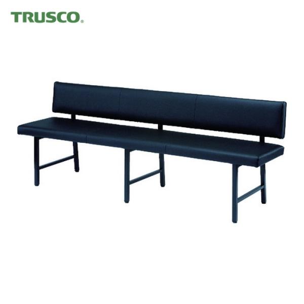 TRUSCO ロビーチェア|特長:張り地には防汚レザーを採用しているため作業現場などの使用でも汚れにくく、汚れても掃除が簡単です。