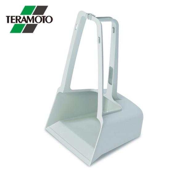 テラモト チリトリ|特長:樹脂タイプのチリトリです。 ほうきや火バサミがセットできます。 小物や袋を掛けられるフックが3カ所あります。