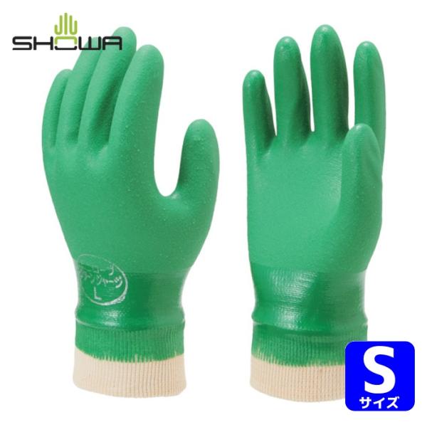 SHOWA 塩化ビニール手袋(厚手)|特長:裾口ジャージ加工により、手首部分もサポートします。 特殊樹脂をコーティングしているため、高いすべり止め効果を発揮します。 裏布には抗菌防臭加工を施し、汗臭くなりにくくなっています。