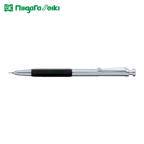 SK ケガキ針|特長:本体は金属製で耐久性に優れています。 ノック式でケガキ針は本体に収納できます。 クリップ付にて携帯に便利です。