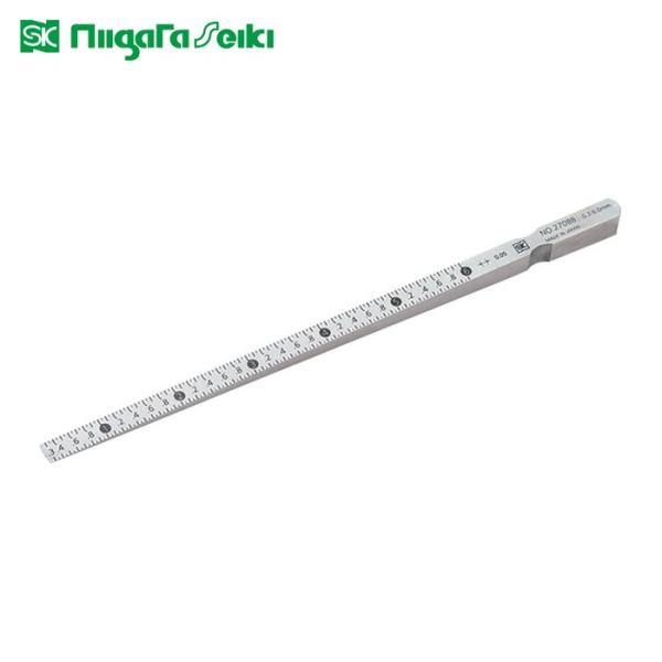 SK テーパーゲージ|特長:厚さのテーパーを利用してすき間測定を行うゲージです。 細幅(6mm)タイプ。 高さ調製治具としても使用できます。