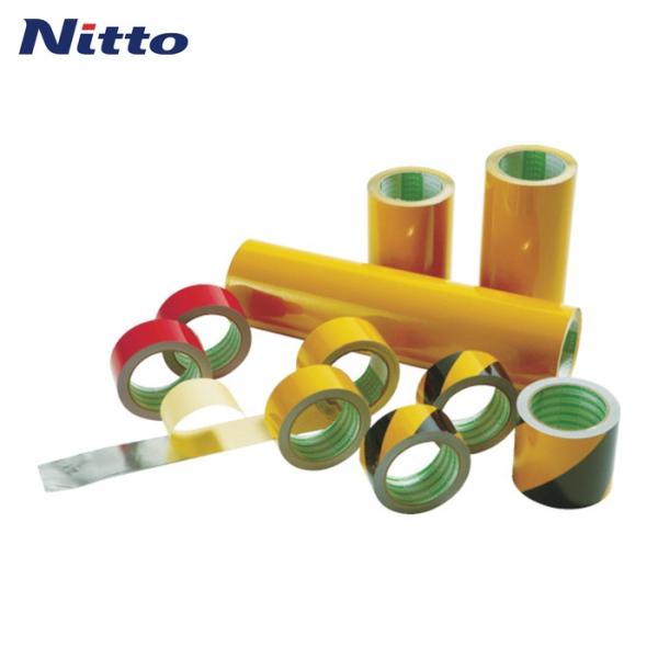 日東エルマテ 反射テープ|特長:投射された光を確実・正確に再帰反射します。 基材に反射用ガラスビーズが均一に封入されています。 優れた耐久性があります。