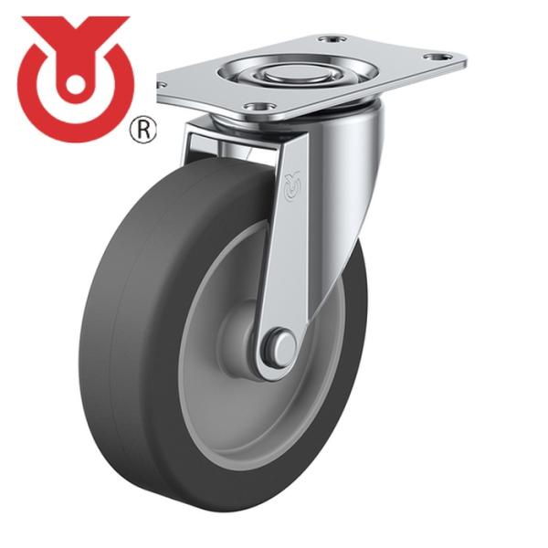 特長●高級感のあるクロムメッキ仕上げです。●床面に跡が付きにくい材質です。●床面を汚しにくいエラストマー車輪を使用しています。用途●台車や家具、什器に。