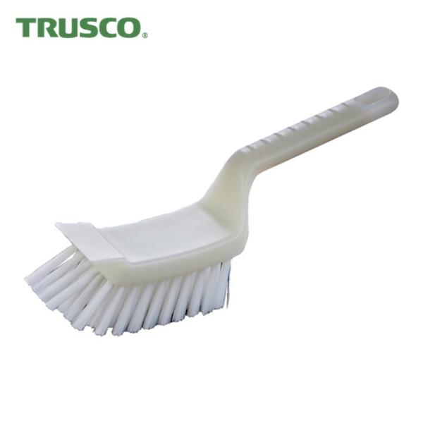 TRUSCO ハンドブラシ(HACCP対応)|特長:カラーによる区域管理などができるHACCPに対応しています。 ブラシとスクレーパ2つの機能が付いているので便利です。