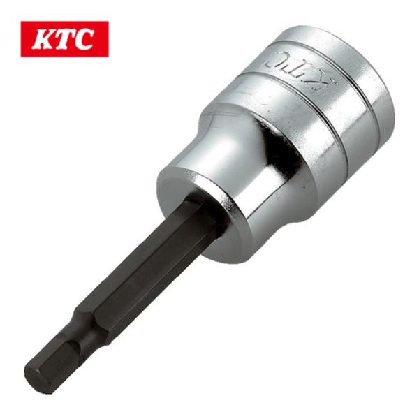 KTC ヘキサゴンソケット|特長:ビット部は差込式で交換が可能です。 スタンダードタイプです。 差込角側は応力の集中を防ぐパワーフィット形状を採用しています。
