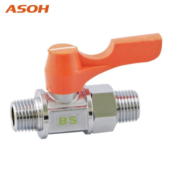 ASOH ボールバルブ|特長:ボールバルブと継手の一体化コンパクトな形状です。 両テーパー型です。 特有のカラー感覚とデザインは機器の機能と美観を高めます。