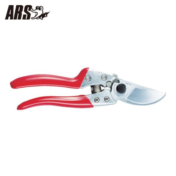 ARS 剪定ハサミ|特長:柄と刃部の角度を調整し、刃が大きく開いても握りやすく、手が前にすべリにくい『ディープライン設計』を採用しました。 刃はハードクロムメッキ仕上げ、受刃はヤニなどによる摩擦が少なくスムーズに切断できるヤニ溝加工です。 ...