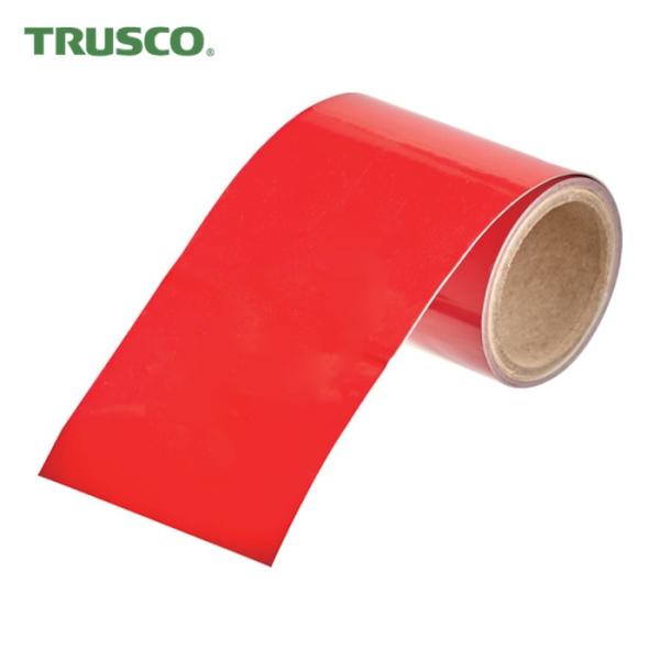 TRUSCO 配管識別テープ|特長:耐水性、対候性、耐熱性、耐寒性、耐薬品性に優れた配管識別用のテープです。 耐久性に優れた50ミクロン厚のアルミ箔を使用しています。