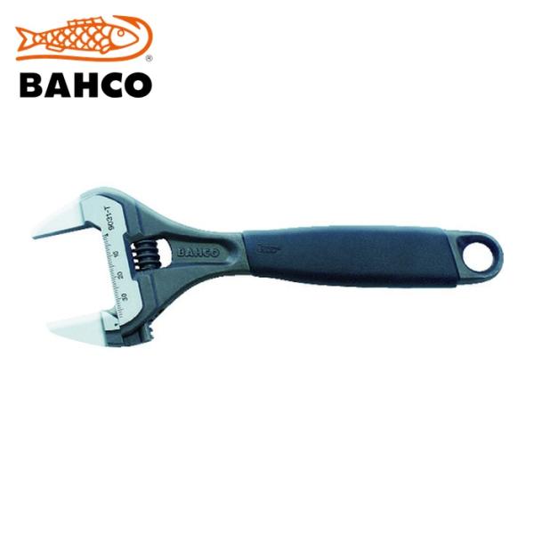 BAHCO モンキーレンチ|特長:ジョーの先端4。 5mmの薄口タイプです。 握力を均等に分散し作業上の怪我のリスクを軽減するエルゴグリップを採用しています。