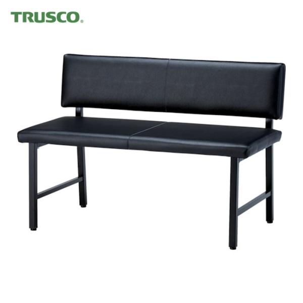 TRUSCO ロビーチェア|特長:張り地には防汚レザーを採用しているため作業現場などの使用でも汚れにくく、汚れても掃除が簡単です。 900mm幅ですのでお一人でもゆったりお座り頂けます。