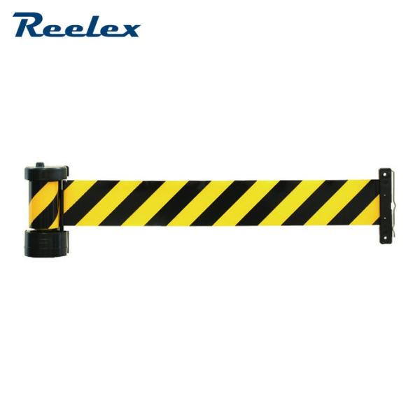 Reelex ガードテープ|特長:マグネット付なので鉄部に簡単に取り付けできます。 シートが切断していない場合、バリアリール交換用シートを使ってユーザー様でシートの交換が可能です。