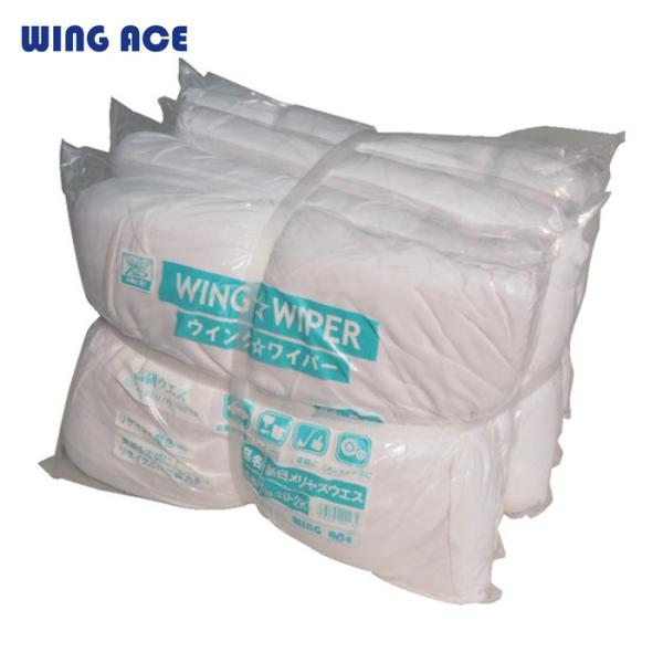 WING ACE 布ウエス|特長:新品の継ぎ目のないメリヤスで拭き取り時に傷がつきにくいです。