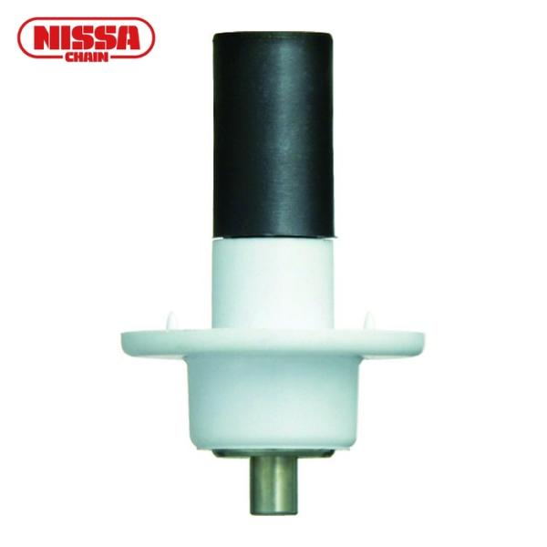 ニッサチェイン ワイヤロープ用ディスプレイパーツ|特長:ワイヤを突起部の方から差し込むだけで止まり、突起部を押し込むとワイヤを抜くことができます。 ワイヤーを差し込むだけでその箇所で留まる自在金具です。 天井ボードやコンクリート、ALC・木...