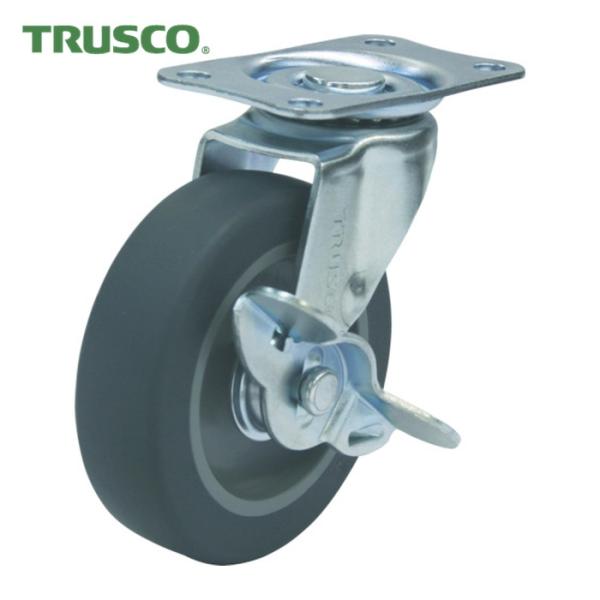 TRUSCO 樹脂製平台車用オプション(連結タイプ用)|特長:エラストマー樹脂車輪の採用でタイヤ痕がつくのを軽減します。