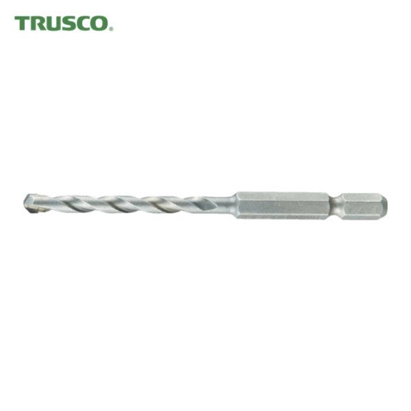 TRUSCO コンクリートドリル(6.35六角軸)|特長:35mm六角軸シャンク採用により、トルク伝達効率が向上しました。 シャンクから刃先まで一体形状で安全安心です。