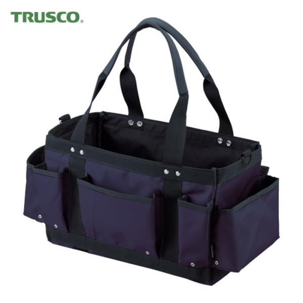 TRUSCO ツールバッグ|特長:工具の運搬収納に便利なツールバッグです。 フルオープンタイプですので工具の出し入れもスムーズです。