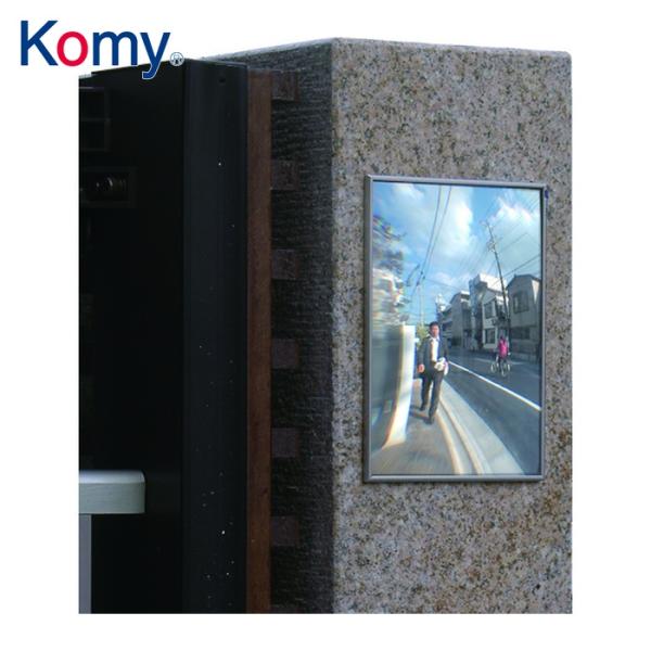 特長●出っ張らないので違和感のないデザインです。●道路の死角から来る人や自転車などを確認できます。用途●駐車場出入口の安全確認に。