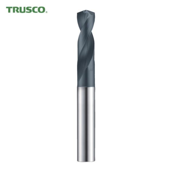 TRUSCO 超硬コーティングドリル|特長:マシニングセンターから自動盤、旋盤での加工対応できる一般汎用超硬ドリルです。 穴深さ刃径X2倍の貫通穴加工が可能です。