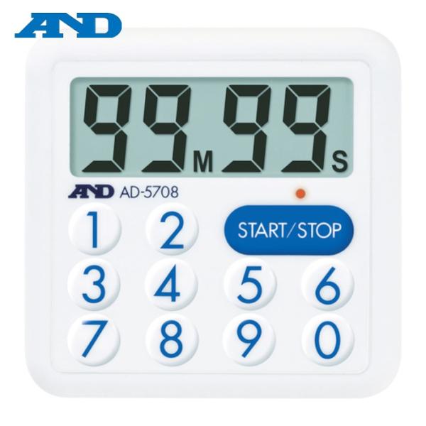 A&amp;D タイマー|特長:音と光でお知らせします。 大型液晶表示、読みやすいです。 強力マグネットを内蔵していますので、磁石の脱落・異物混入の心配が無く、貼り付け場所も傷つきにくいです。