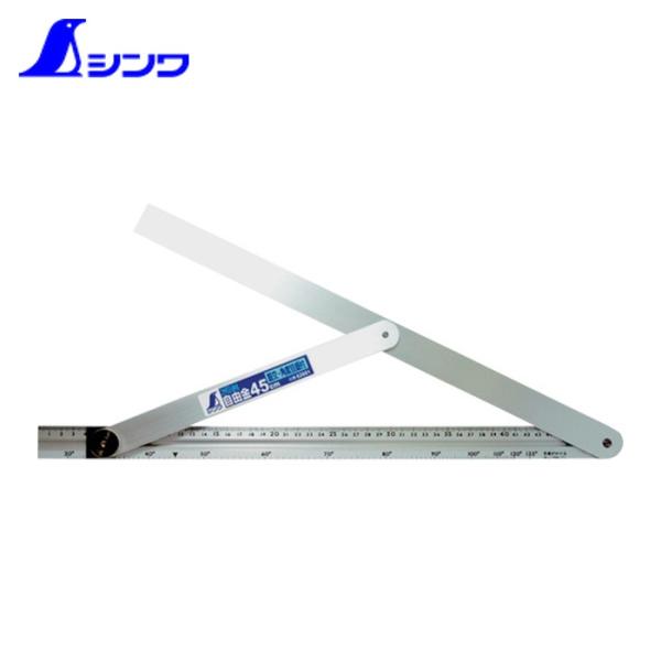 シンワ スコヤ|特長:筋交付でしっかり固定。 作業中の角度変化が起きにくいです。 竿が厚く、丸ノコガイド定規としても使えます。