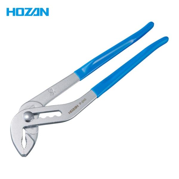HOZAN ウォーターポンププライヤー|特長:第1/2種電気工事士技能試験用としてもお薦めします。 アウトレットボックス内で電線管、ロックナットなどを保持する時に用います。