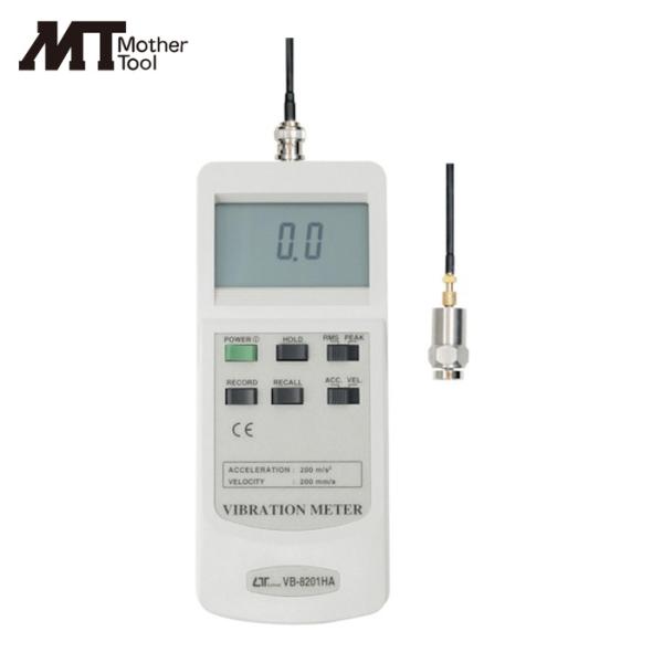 MT 振動計|特長:振動する速さや振動エネルギーの大きさを表す「速度」の測定が可能です。 振動によって生じる衝撃力の大きさを表す「加速度」の測定が可能です。 一定期間の振動最大値を表示するピーク値測定機能搭載しています。